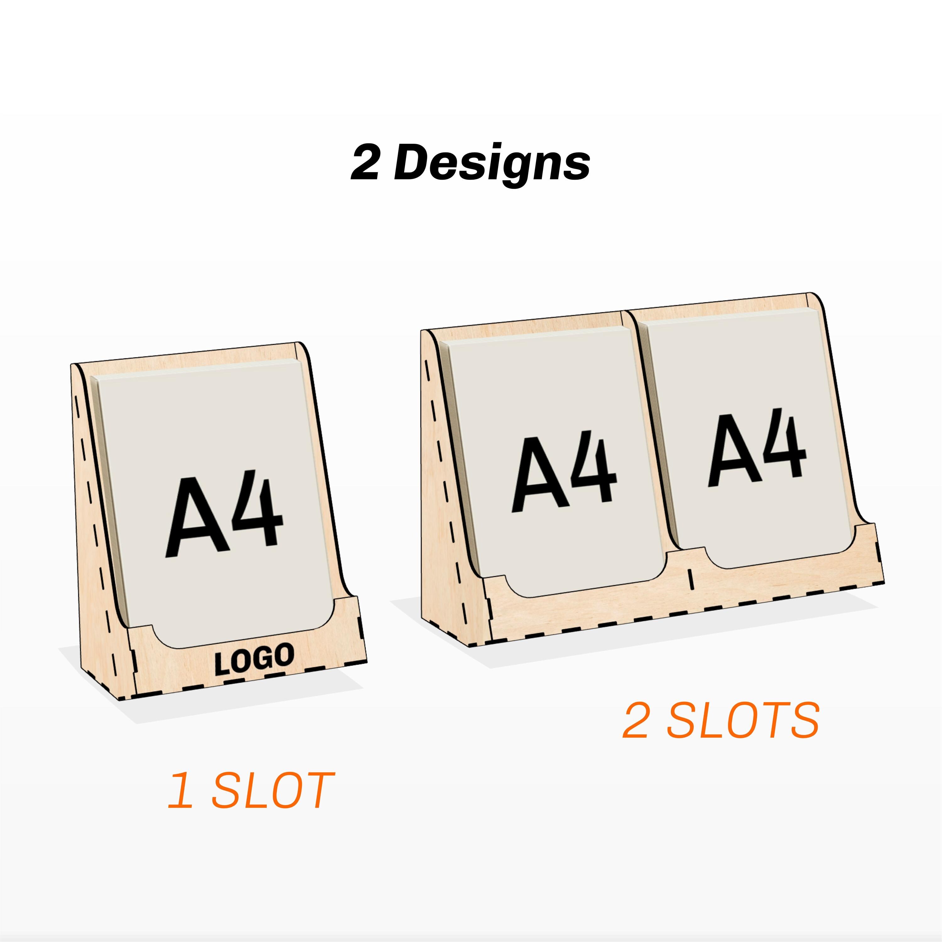 A4 Display Stand SVG Laser Cut File for Flyer Brochure Promotional ...
