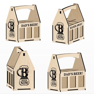 Beer Caddy SVG DXF Laser Cut File - DIY Beer Caddy Template 6 Pack ...