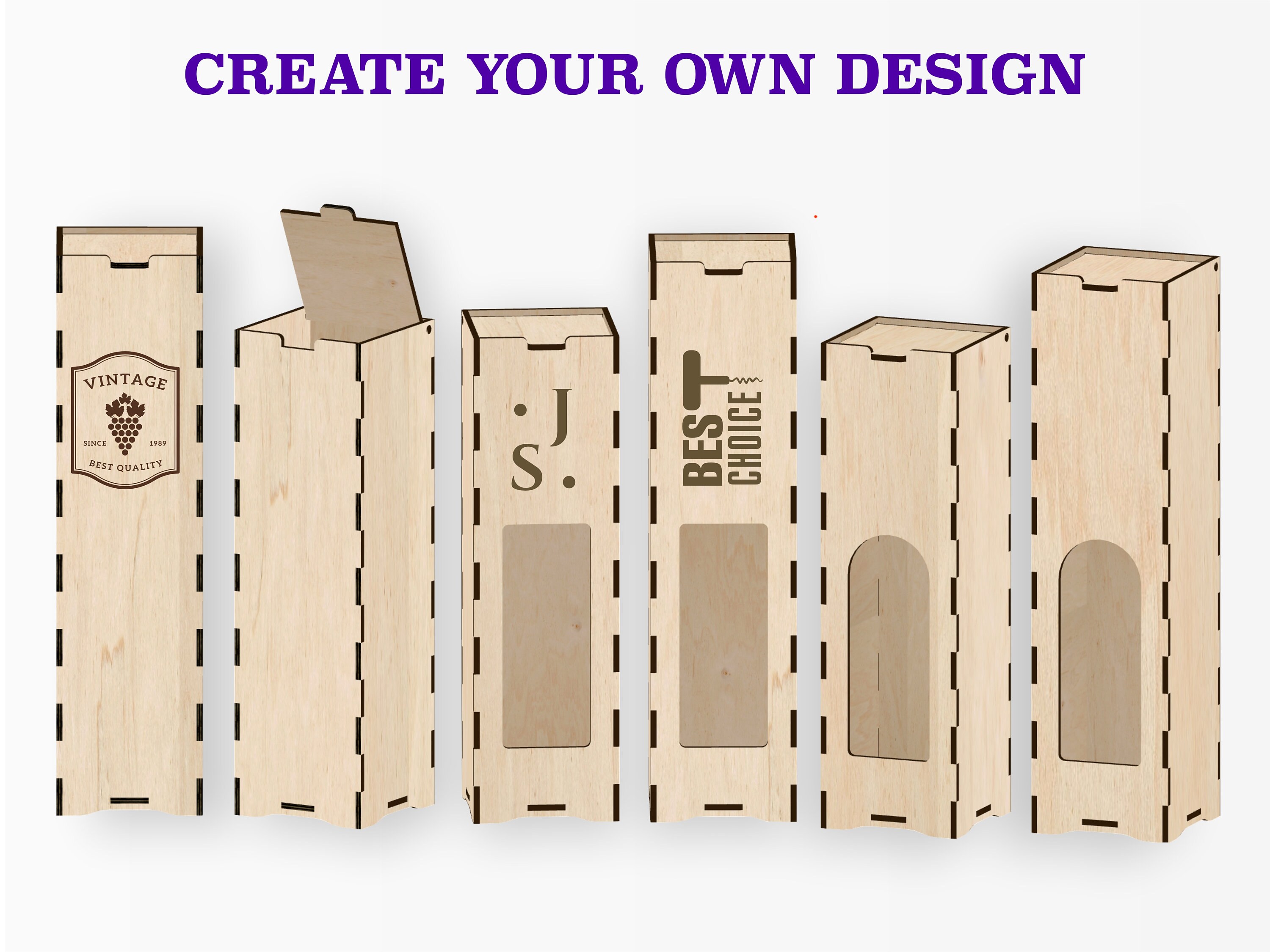 Wine Box SVG Laser Cut Files Wine Box Template Wine Gift - Etsy Australia