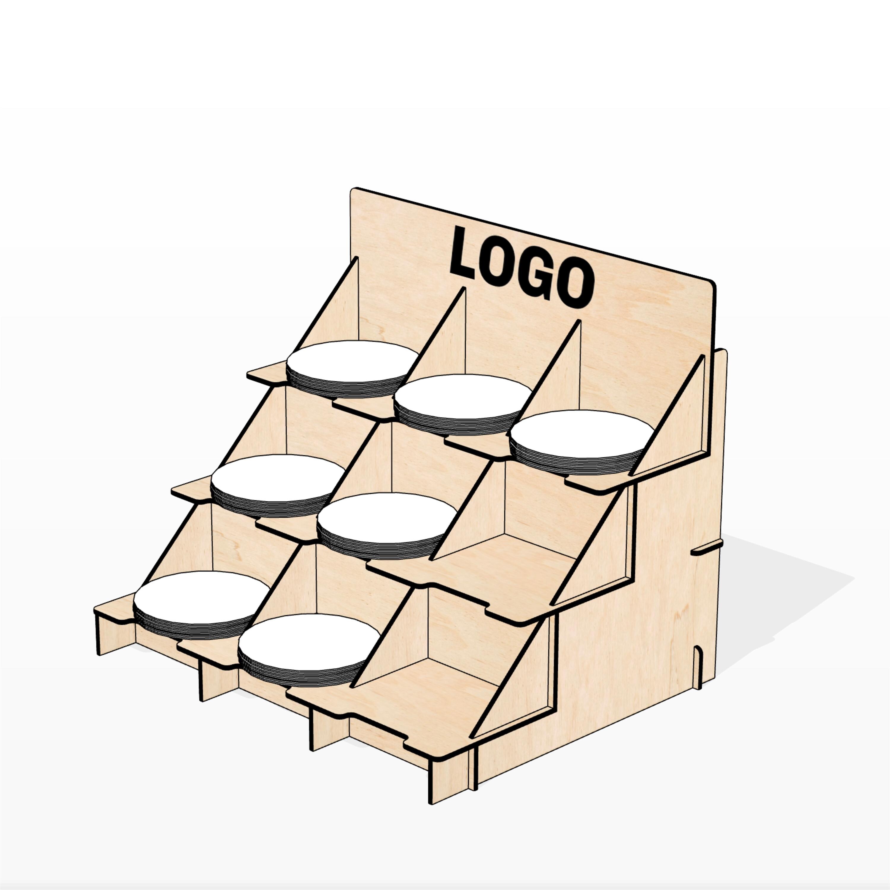 4x4 Coaster Display Stand SVG Laser Cut File - Etsy