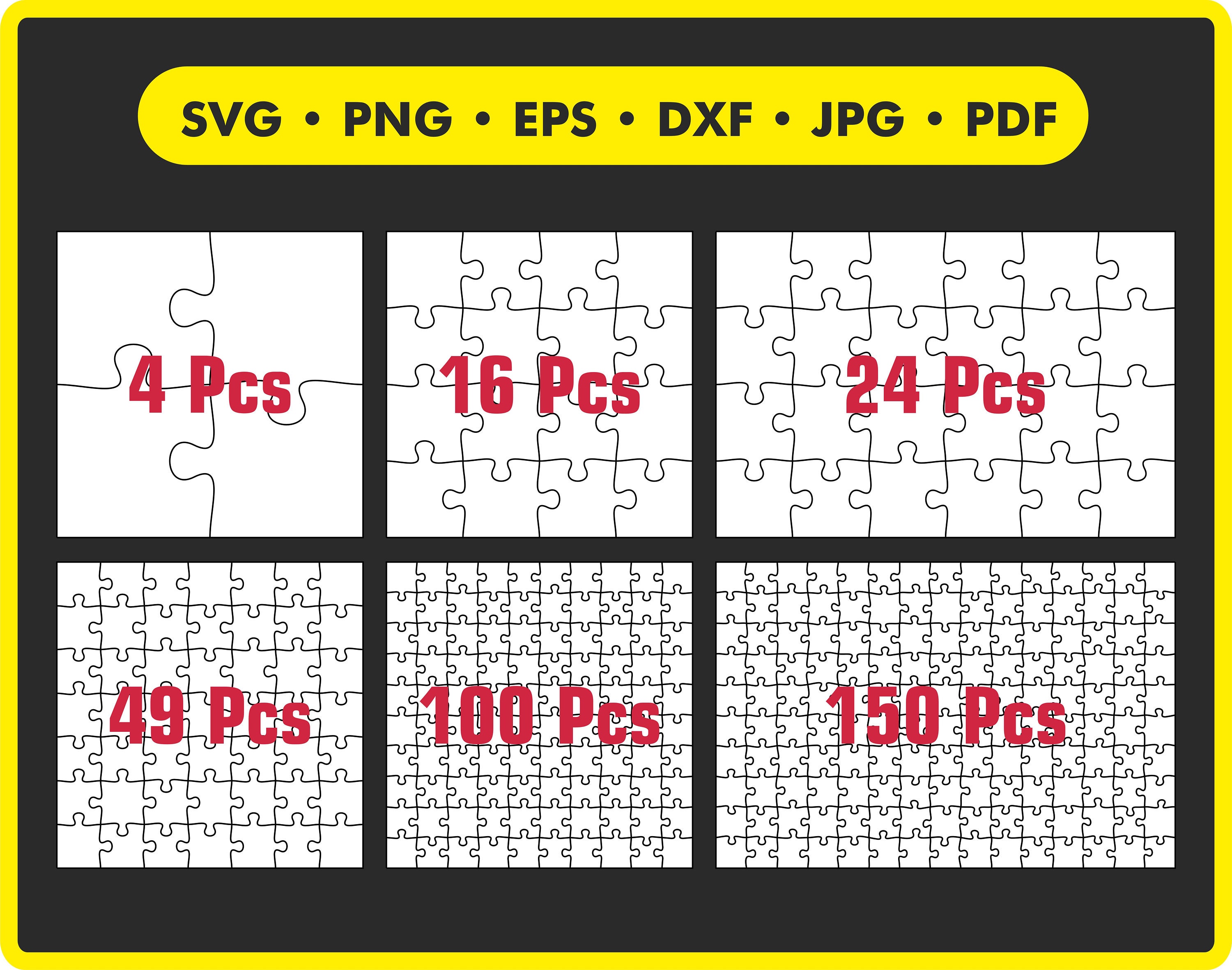 Puzzle-Svg-Vorlage Jigsaw Puzzleteile-Svg-Dateien für - Etsy Schweiz