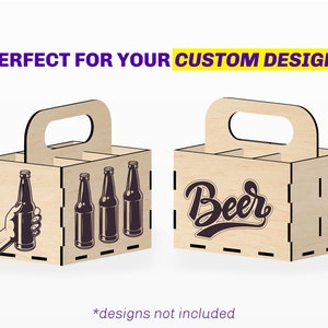 Beer Caddy Laser Cut Files - Beer Caddy SVG Plans Template - Beer ...