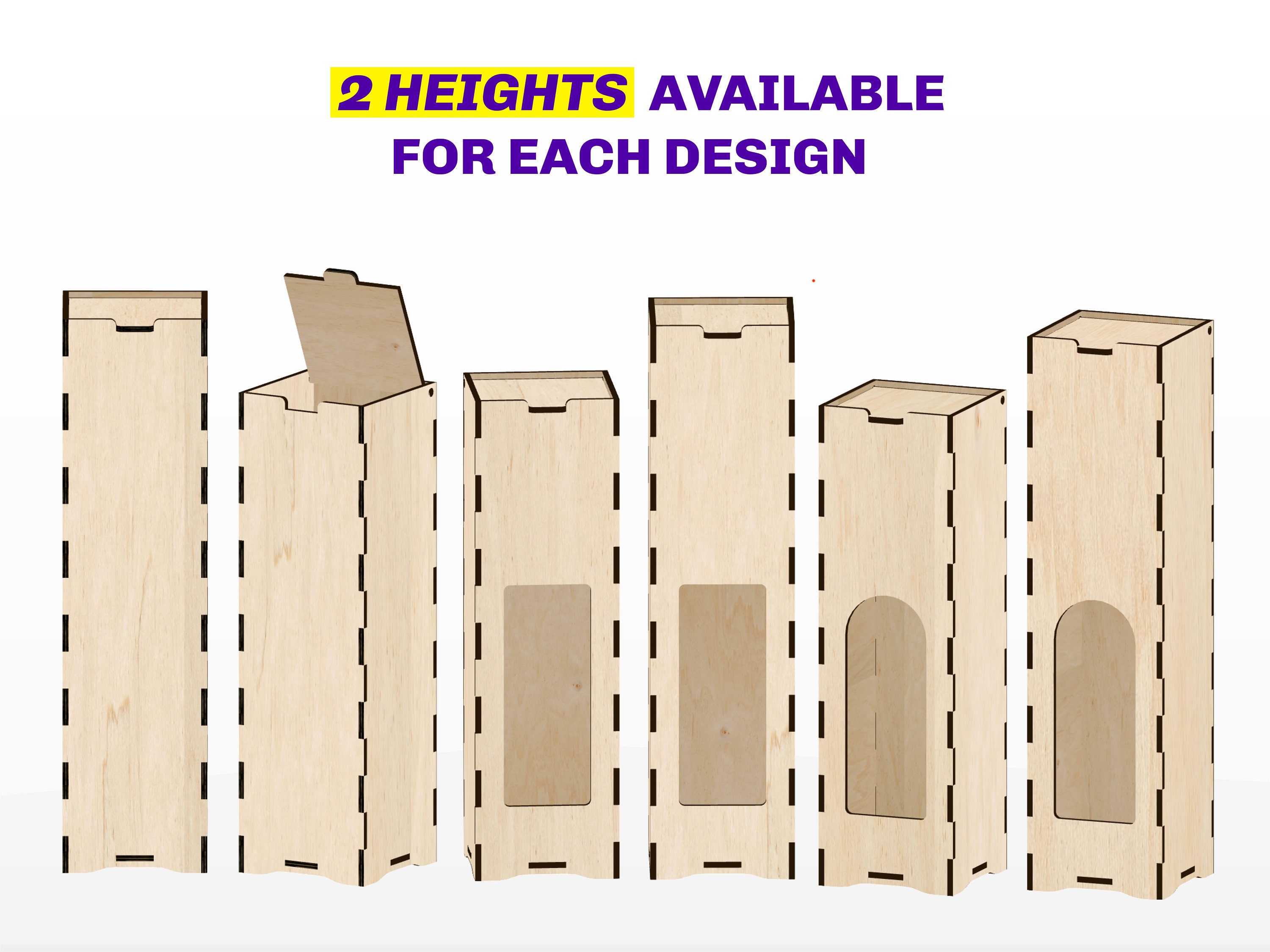 Wine Box SVG Laser Cut File Wine Box Template Wine Gift - Etsy UK