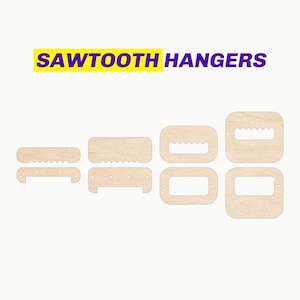 Laser Cut Frame Hanger SVG File Sawtooth & Keyhole Hanger Hooks for ...