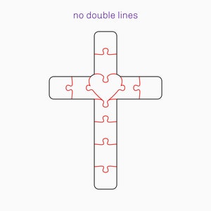 Laser Cut Christian Cross Puzzle SVG Template - Etsy