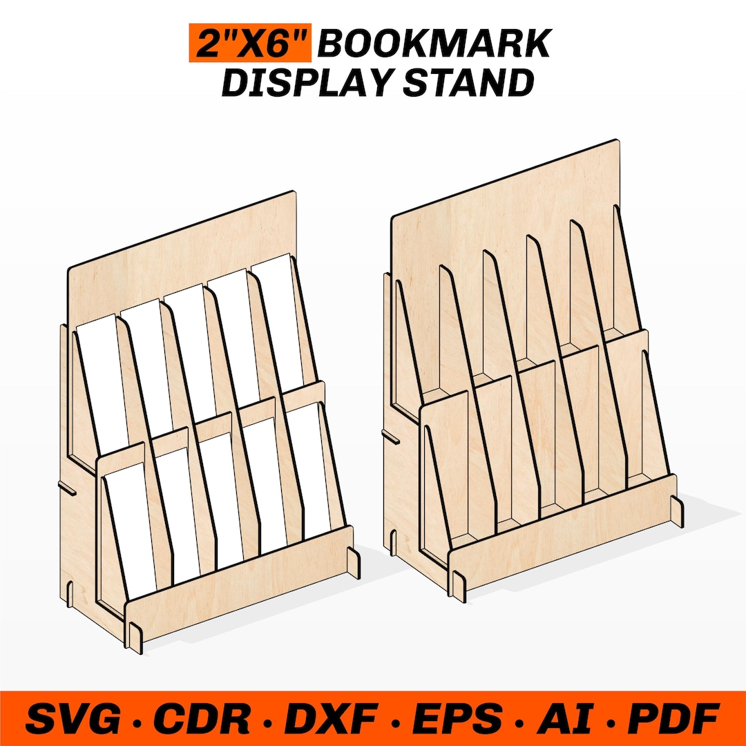 Bookmark Display Stand SVG Laser File - Bookmark Storage Svg - Bookmark ...