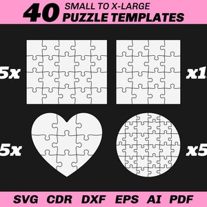 Jigsaw Puzzle SVG - Jigsaw Puzzle Template SVG - Puzzle Pieces SVG ...