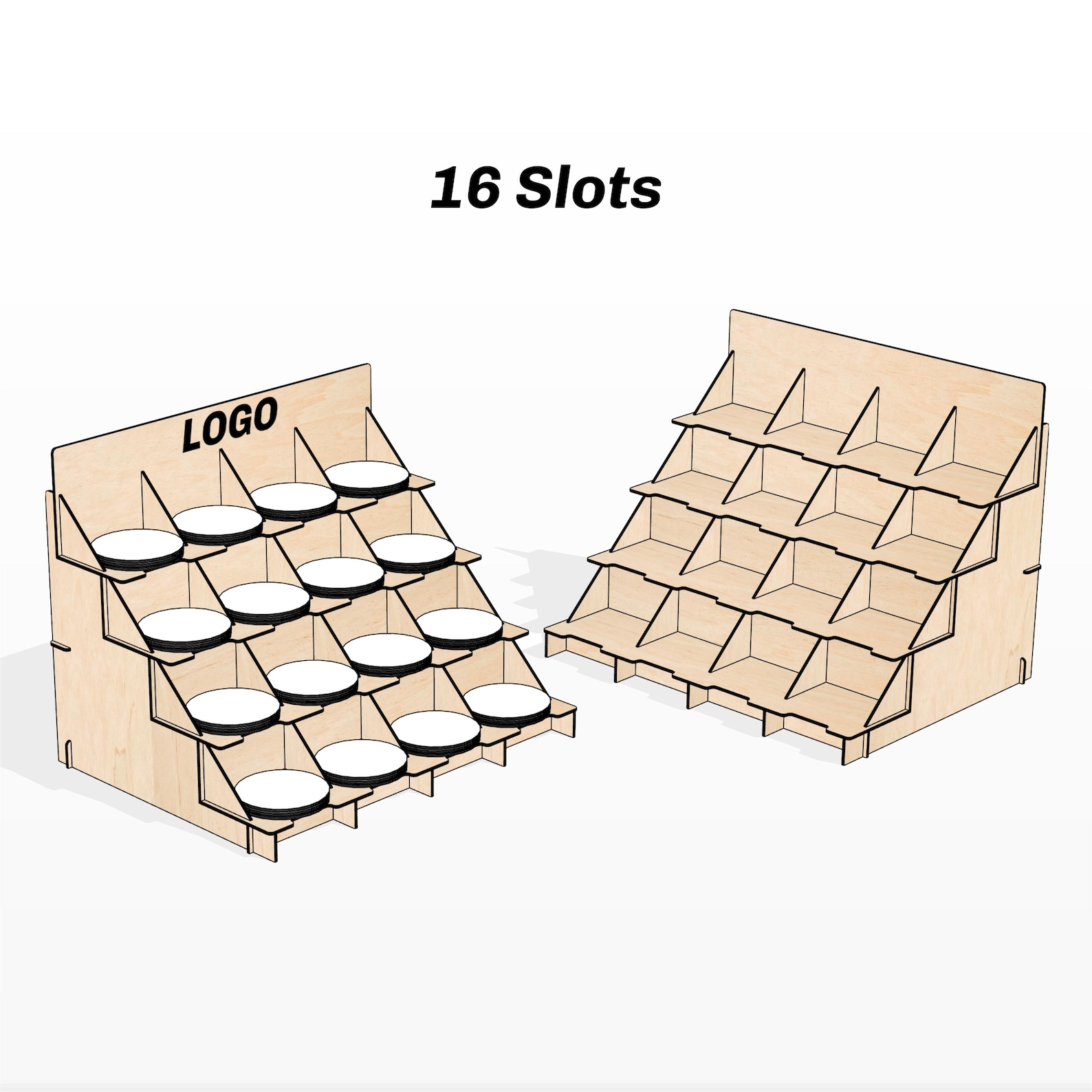 4 Inch Coaster Display Stand SVG DXF Laser Cut Files - Etsy