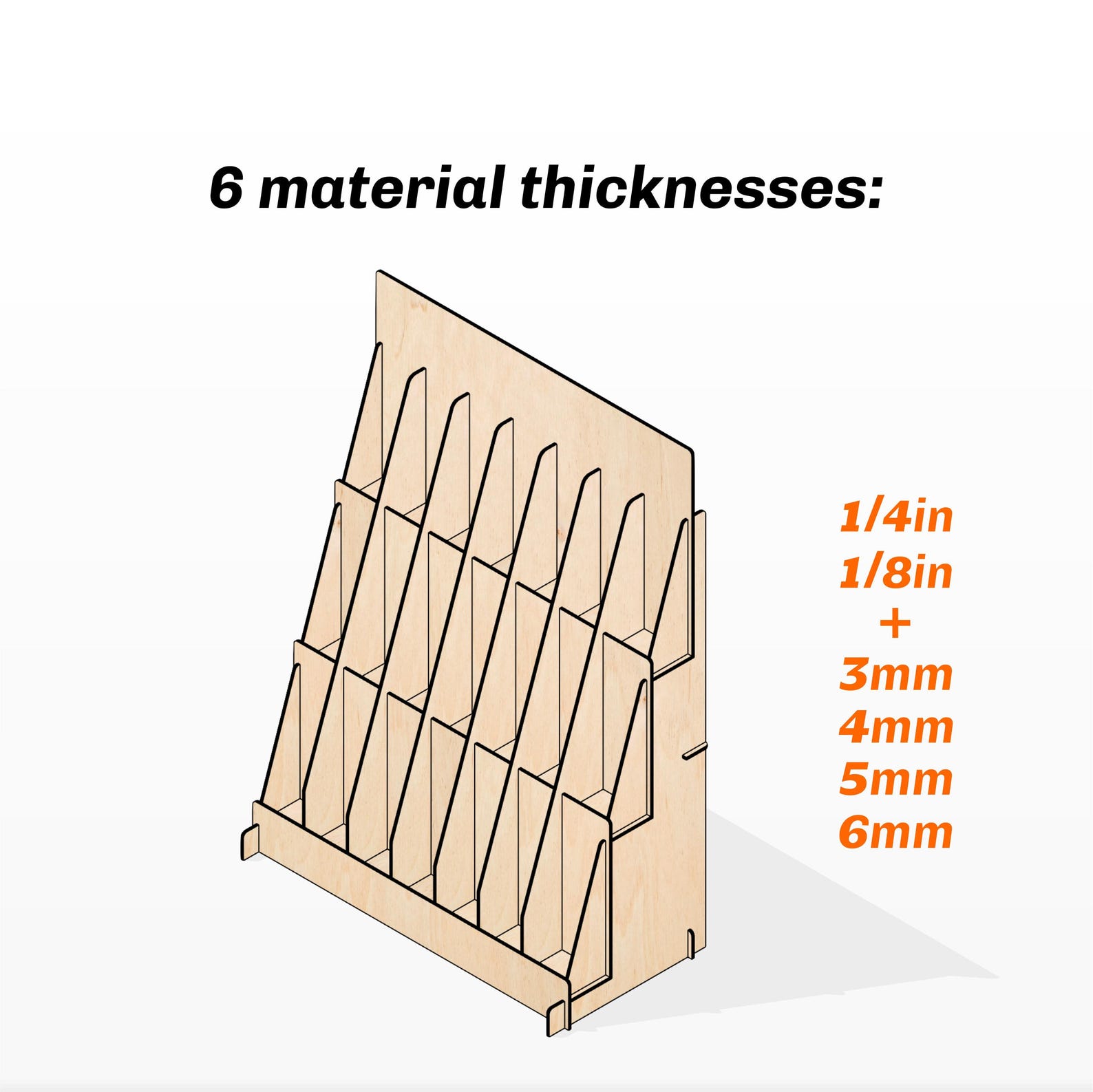 Bookmark Display Stand SVG DXF Laser Cut File - 21 Pockets Bookmark ...