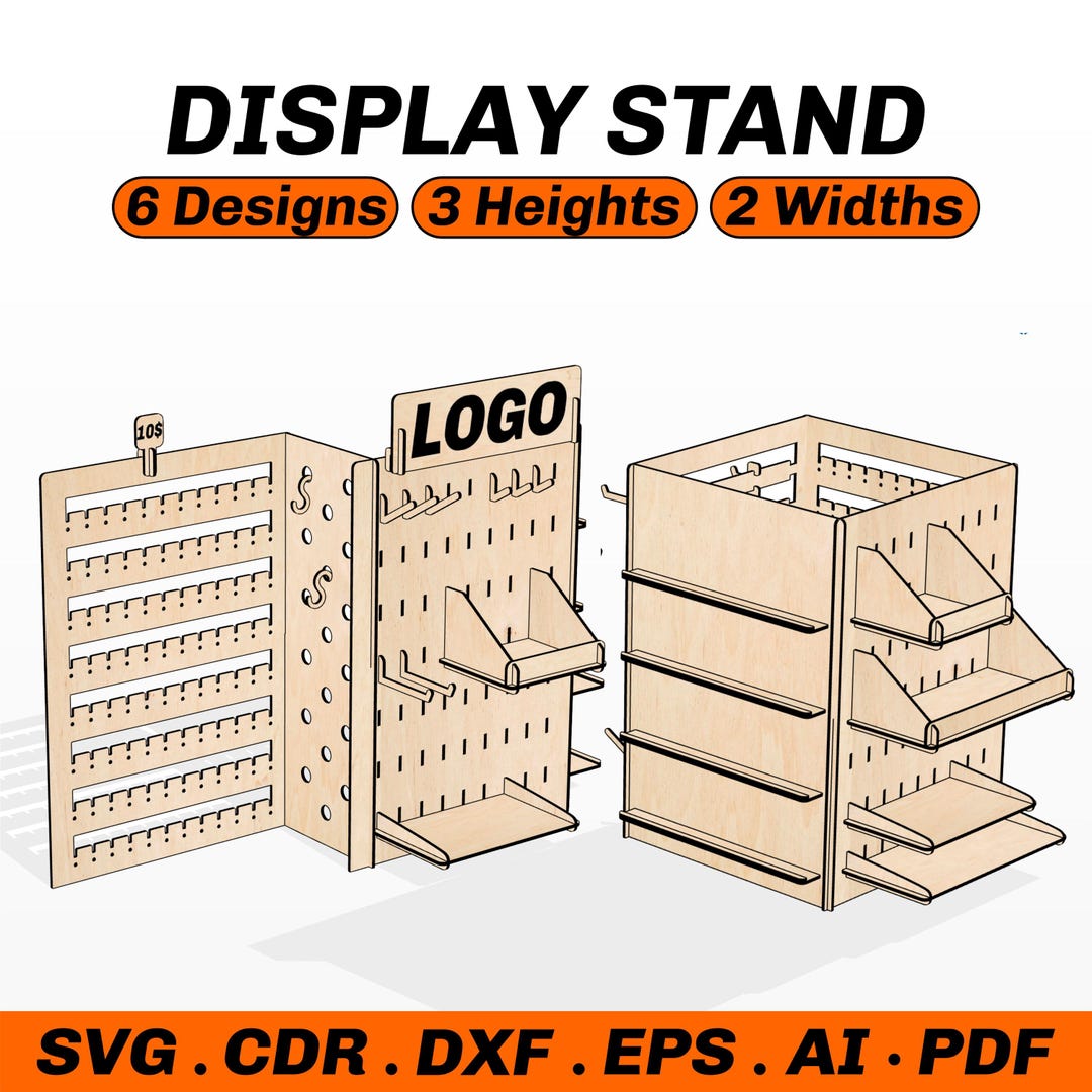 Keychain Display Ornament Stand SVG File Jewelry Earring Stand Laser ...