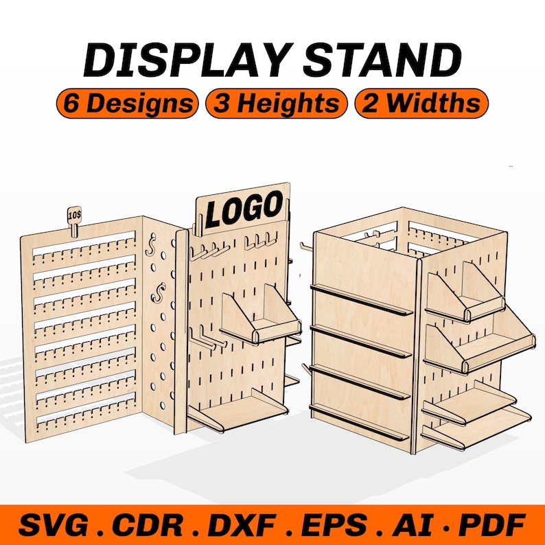 Keychain Display Ornament Stand SVG File Jewelry Earring Stand Laser ...