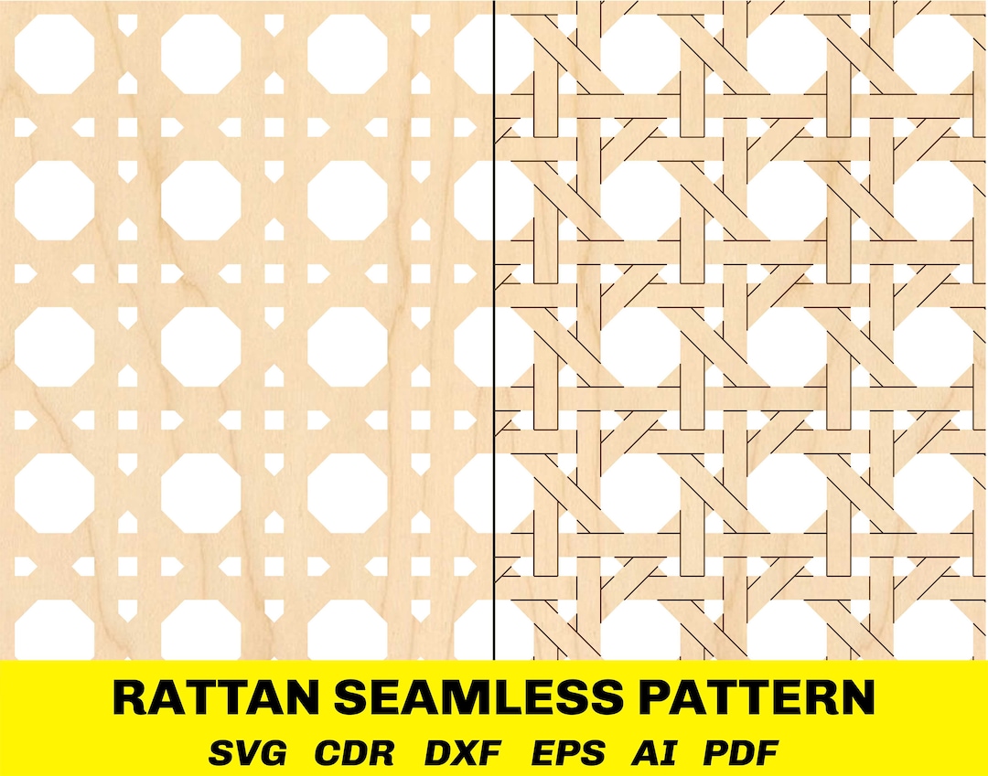 Rattan Pattern SVG Rattan Laser Cut File for Glowforge Files - Etsy ...