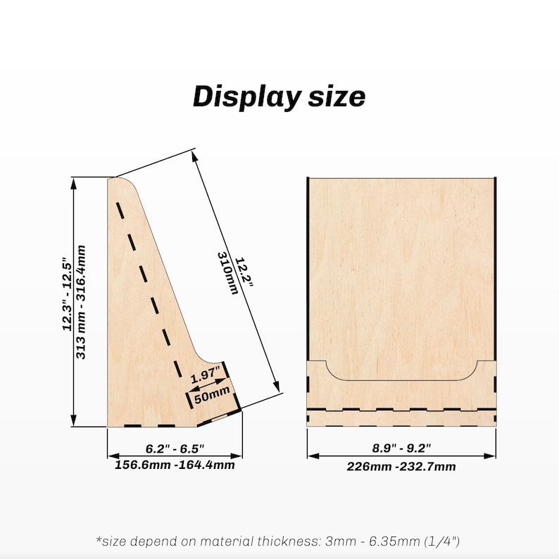 A4 Flyer Holder Dxf Laser Cut Files Brochure Stand Svg Promotional ...