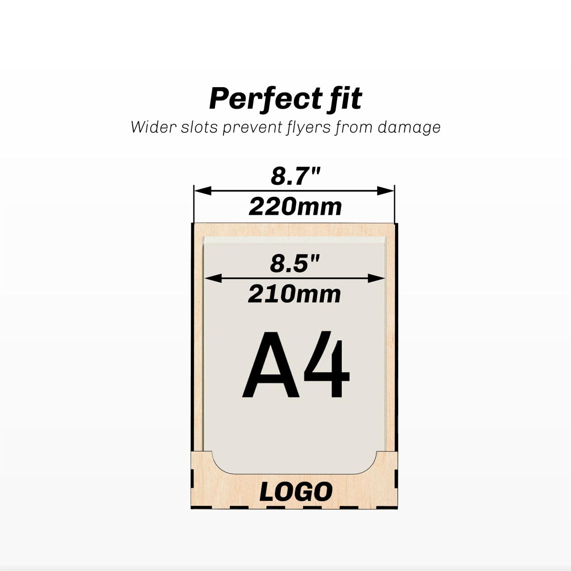 A4 Flyer Holder Dxf Laser Cut Files Brochure Stand Svg Promotional ...