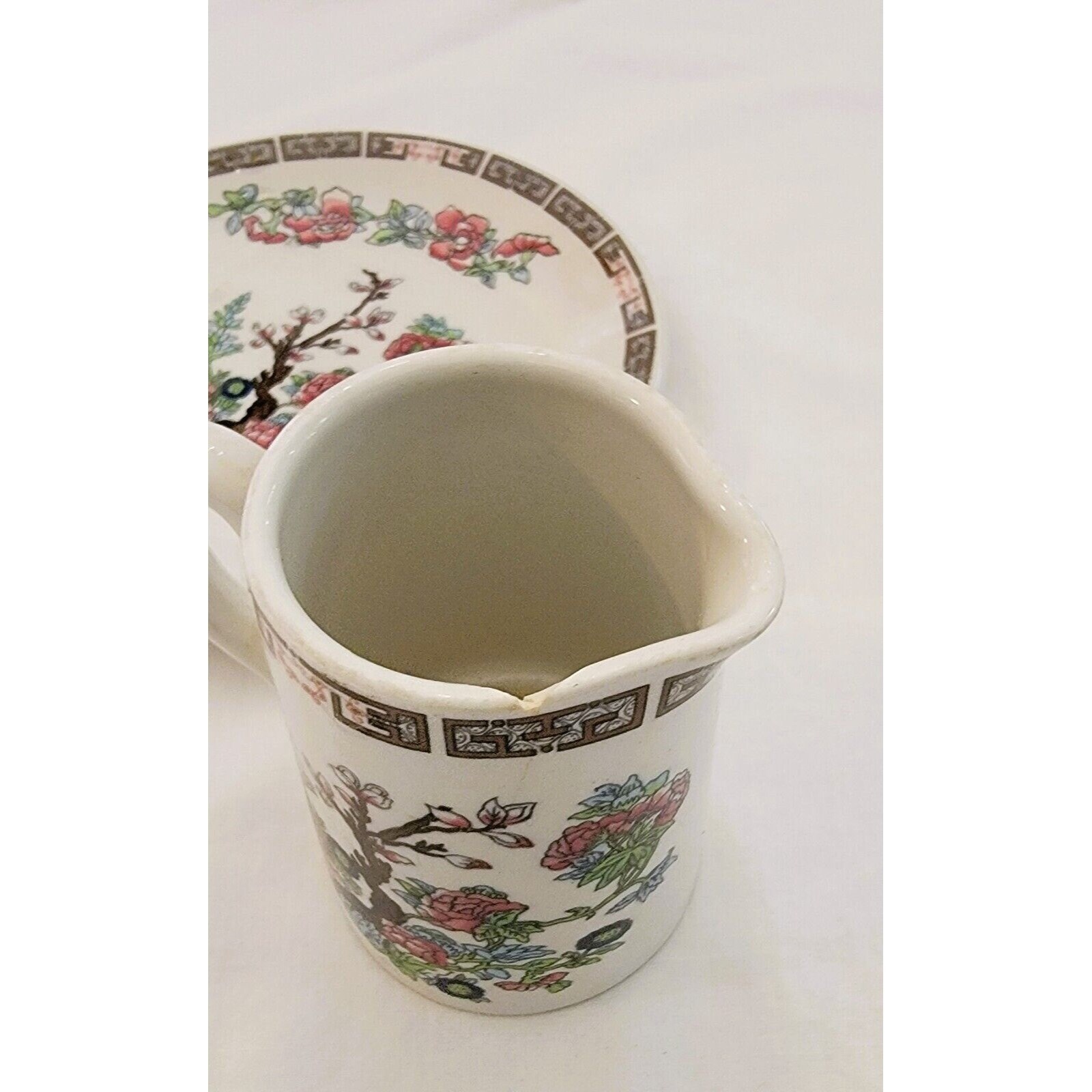 Vintage Dunn Bennett & Co. Vitrified Hotel Ware indian Flower 3 Piece ...