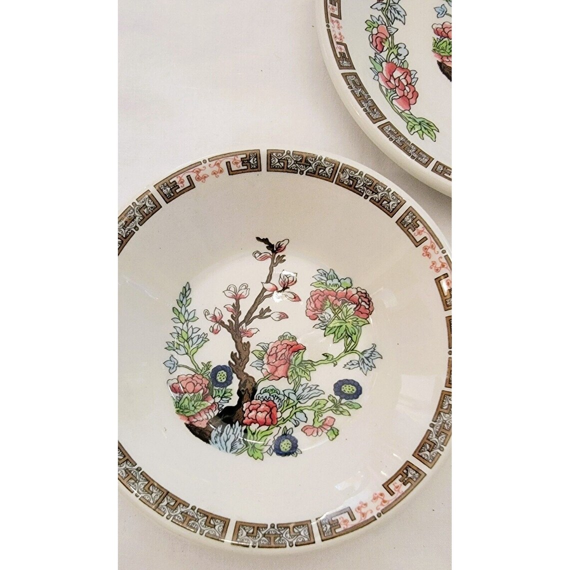 Vintage Dunn Bennett & Co. Vitrified Hotel Ware indian Flower 3 Piece ...