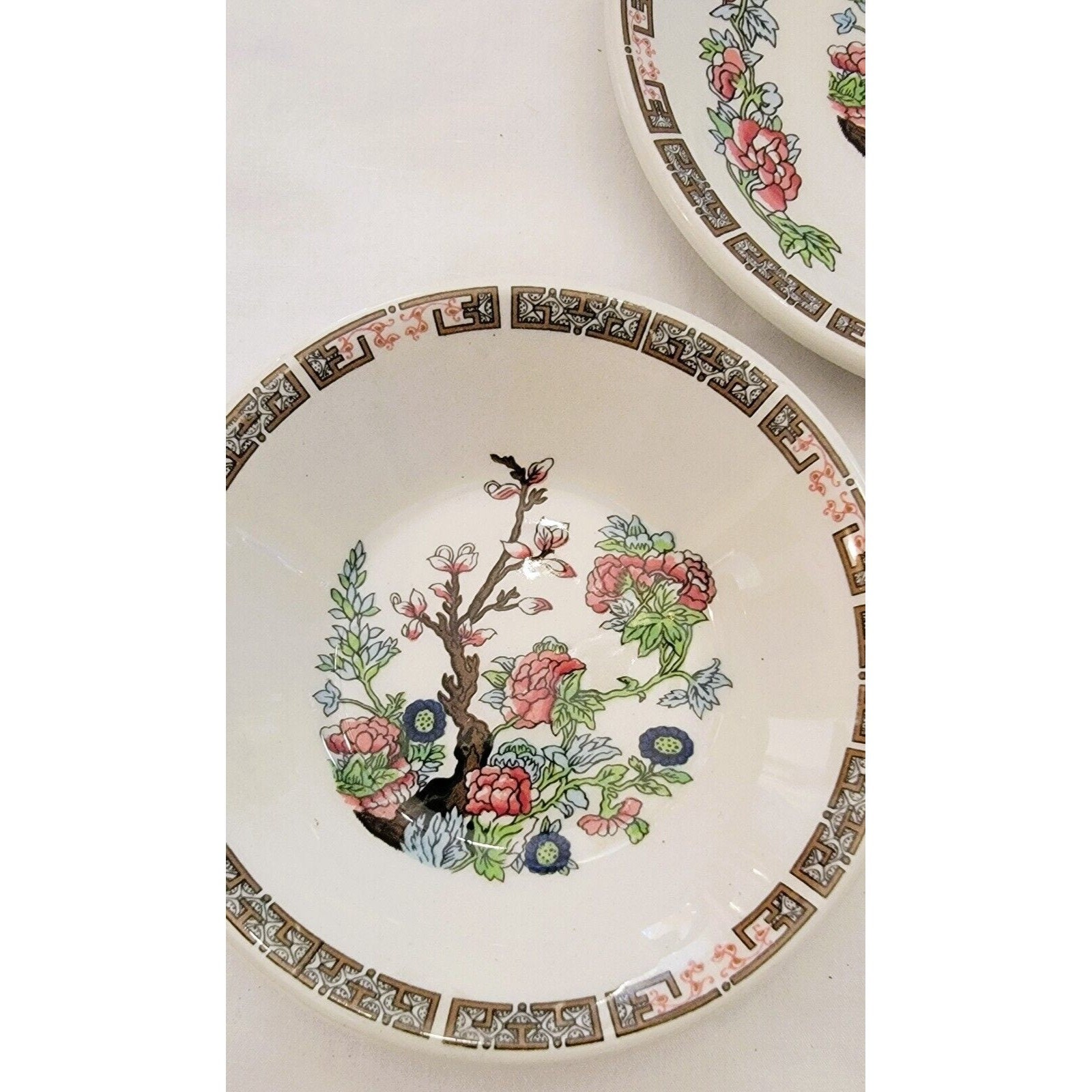 Vintage Dunn Bennett & Co. Vitrified Hotel Ware indian Flower 3 Piece ...