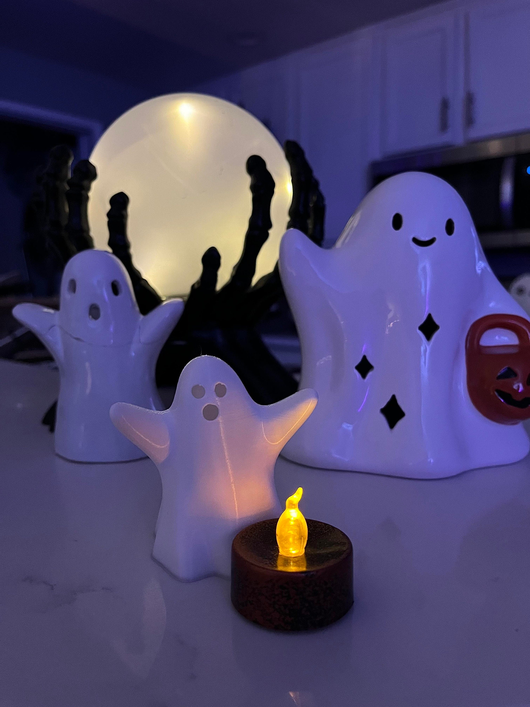 3D Printed Ghost, Tealight Ghost, Halloween Decor, Halloween Gift ...