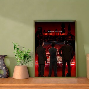 Goodfellas Hand Drawn Poster, Custom Made Cotton Canvas Movie Wall Art ...