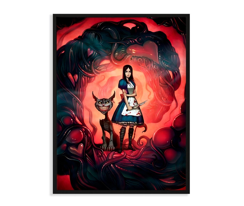 Alice Madness Returs Poster, Natural Canvas Fan Art Print 24-36inch ...