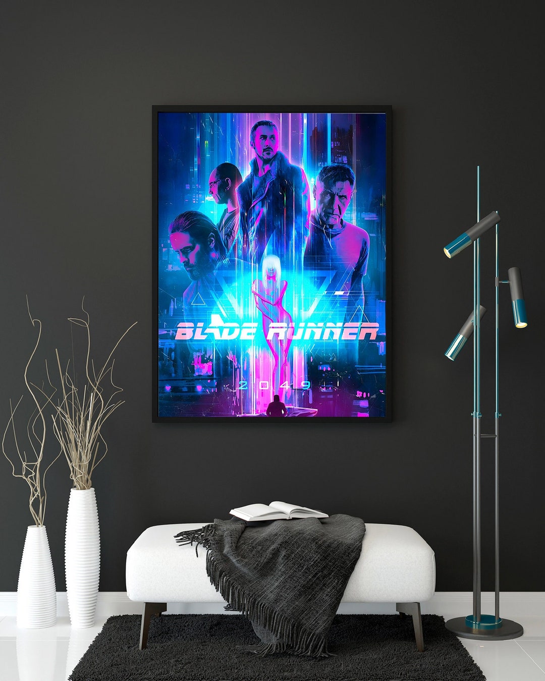 Blade Runner Cotton Canvas Poster 24-36", Movie Watercolor Print, Hand ...
