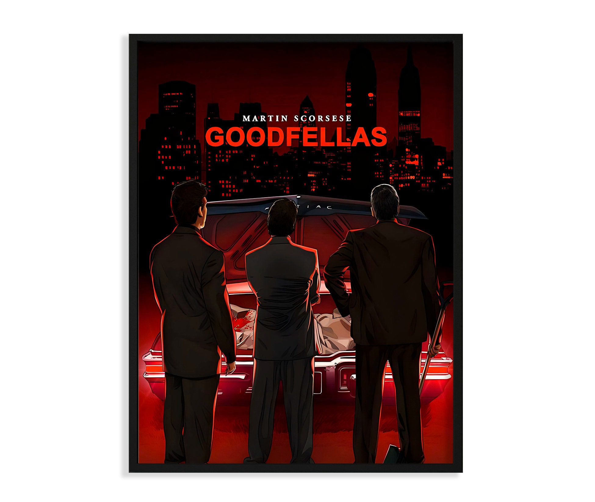 Goodfellas Hand Drawn Poster, Custom Made Cotton Canvas Movie Wall Art ...