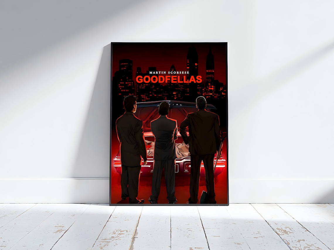 Goodfellas Hand Drawn Poster, Custom Made Cotton Canvas Movie Wall Art ...