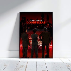 Goodfellas Hand Drawn Poster, Custom Made Cotton Canvas Movie Wall Art ...