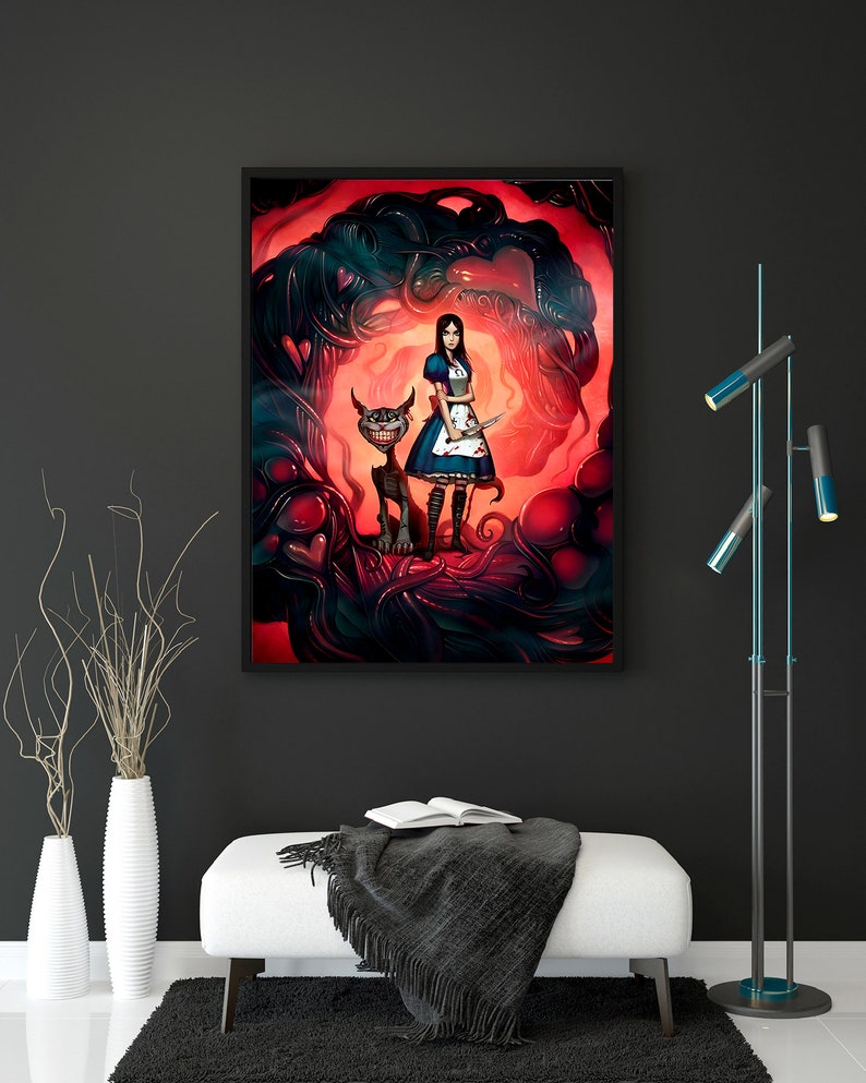 Alice Madness Returs Poster, Natural Canvas Fan Art Print 24-36inch ...