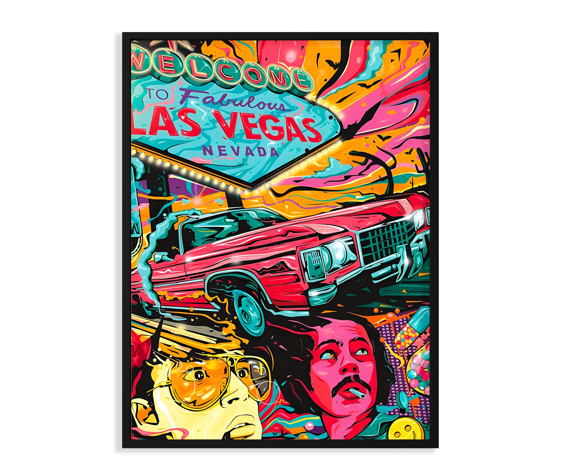 Fear and Loathing in Las Vegas Poster Natural Canvas Wall - Etsy
