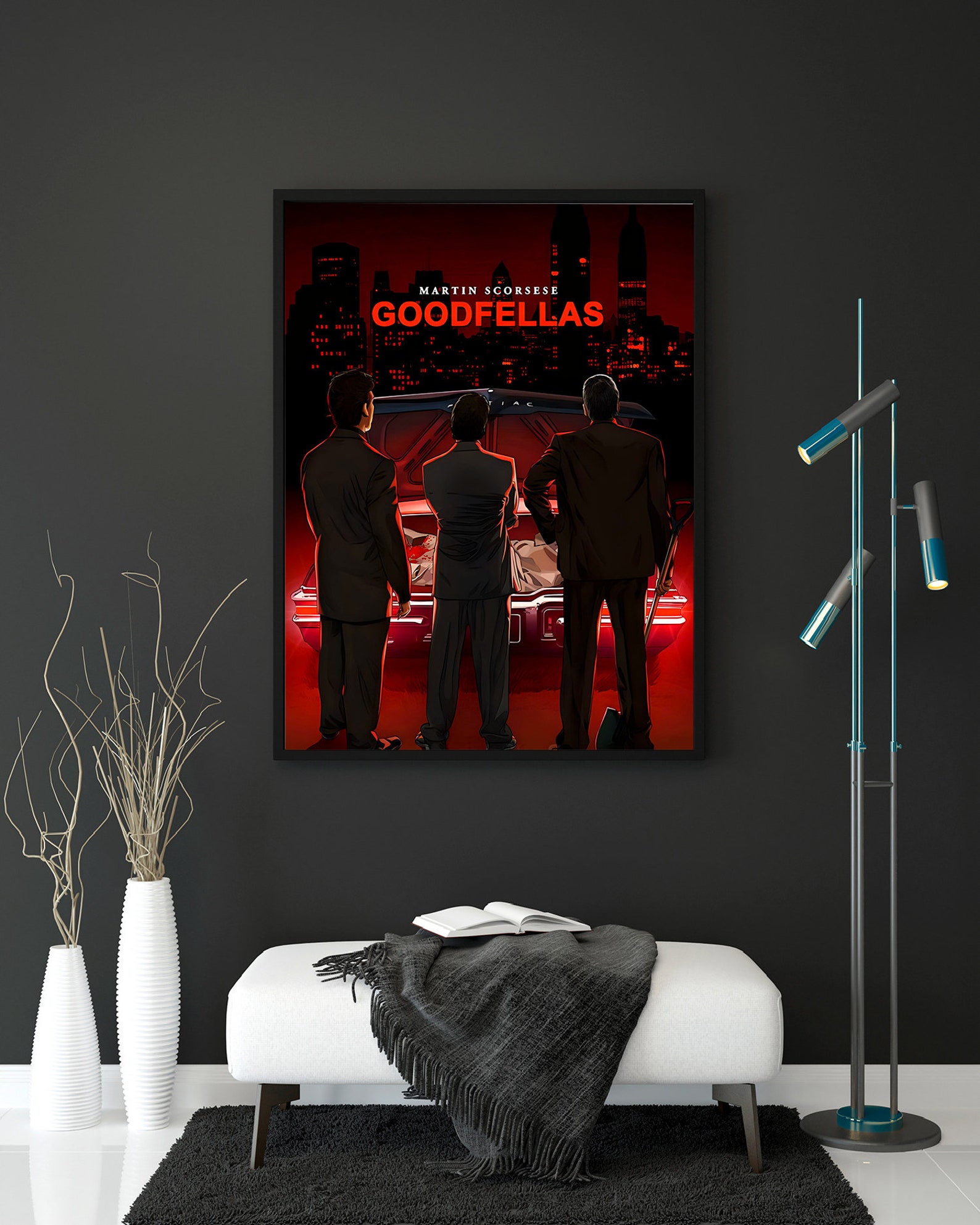 Goodfellas Hand Drawn Poster, Custom Made Cotton Canvas Movie Wall Art ...