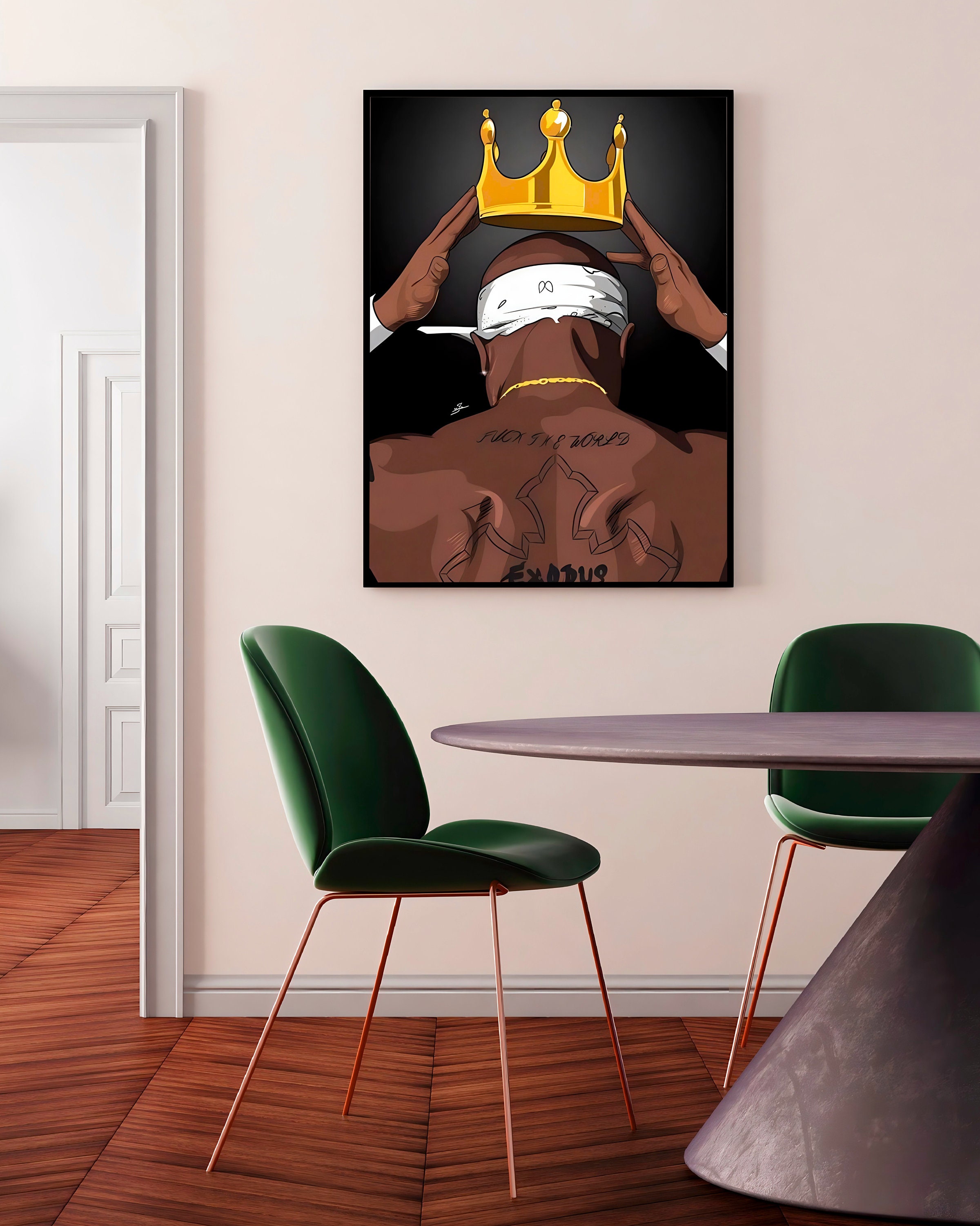 Rap God Poster, Natural Canvas Hand Drawn Wall Art, Décor for Home ...