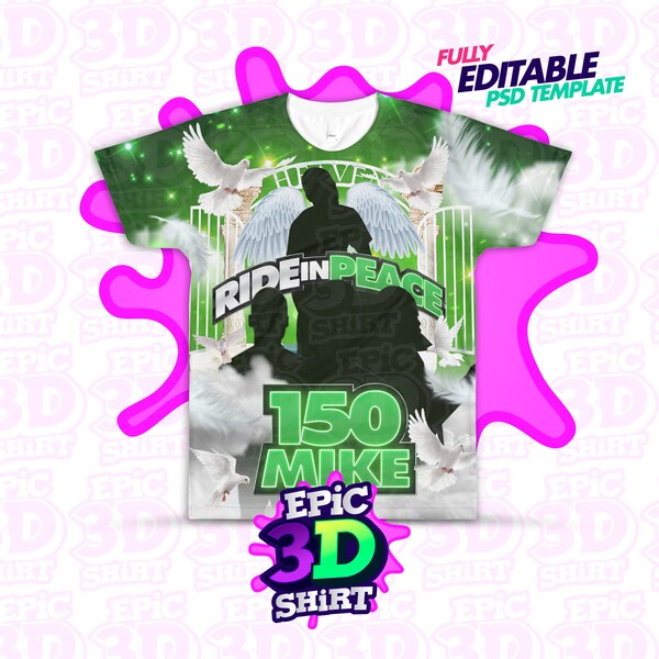 Sublimation All Over Rip Shirt Template - Etsy