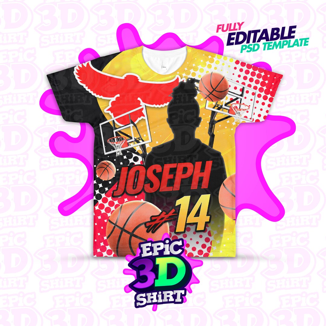 3D Basketball Shirt Template All Over Print Shirt Sport Basketball ...