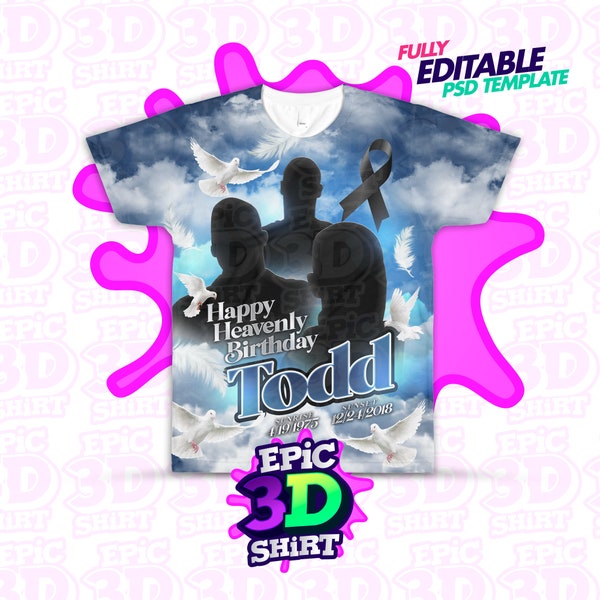 Rip All Over Shirt Template Etsy