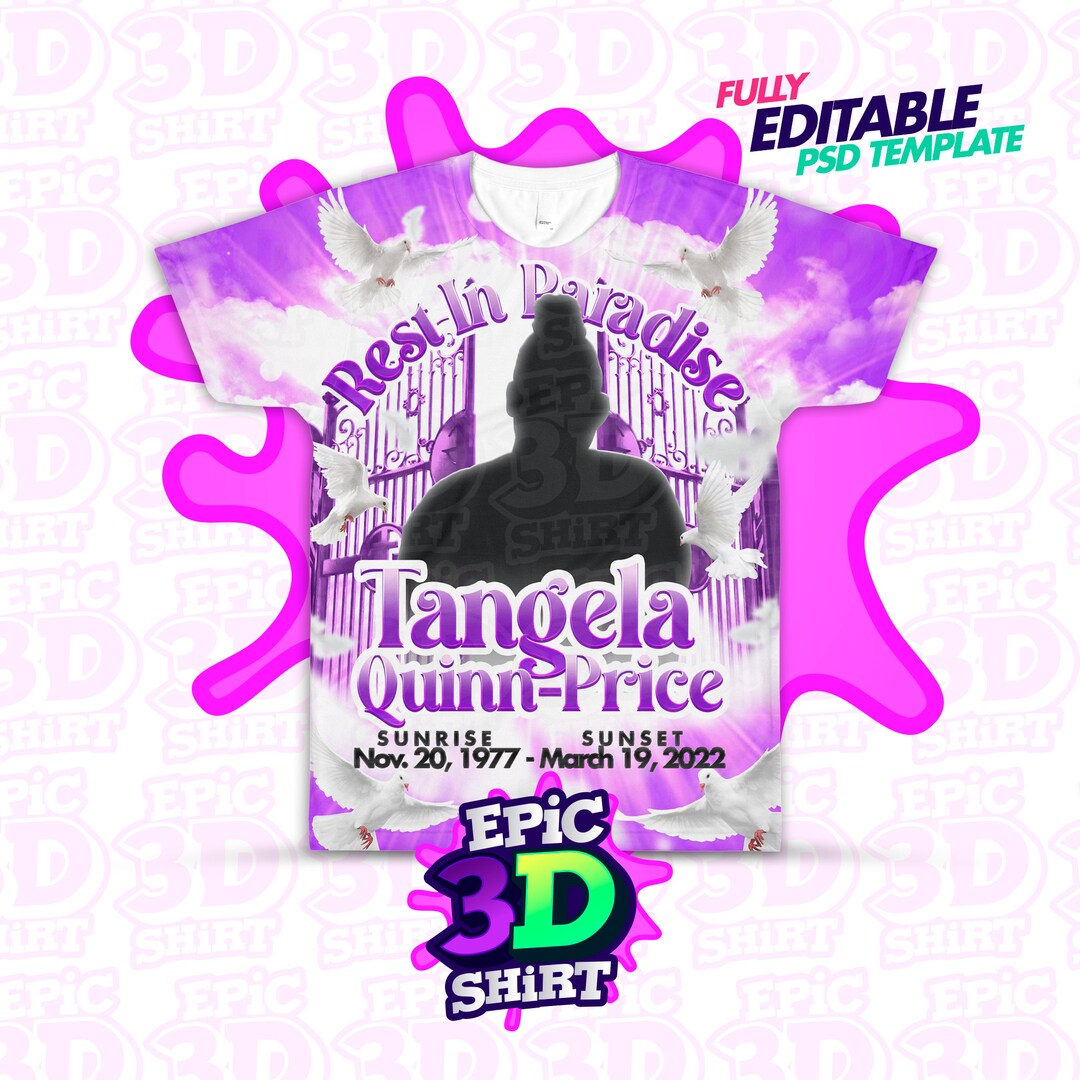 Funeral RIP Memorial Digital Editable Photoshop Template for All Over ...