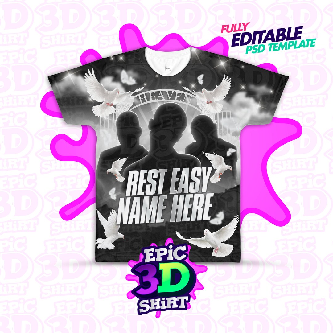 Funeral RIP Memorial Digital Editable Photoshop Template for All Over ...