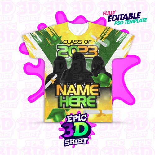 Graduation Editable Shirt Template Class off All Over Print - Etsy