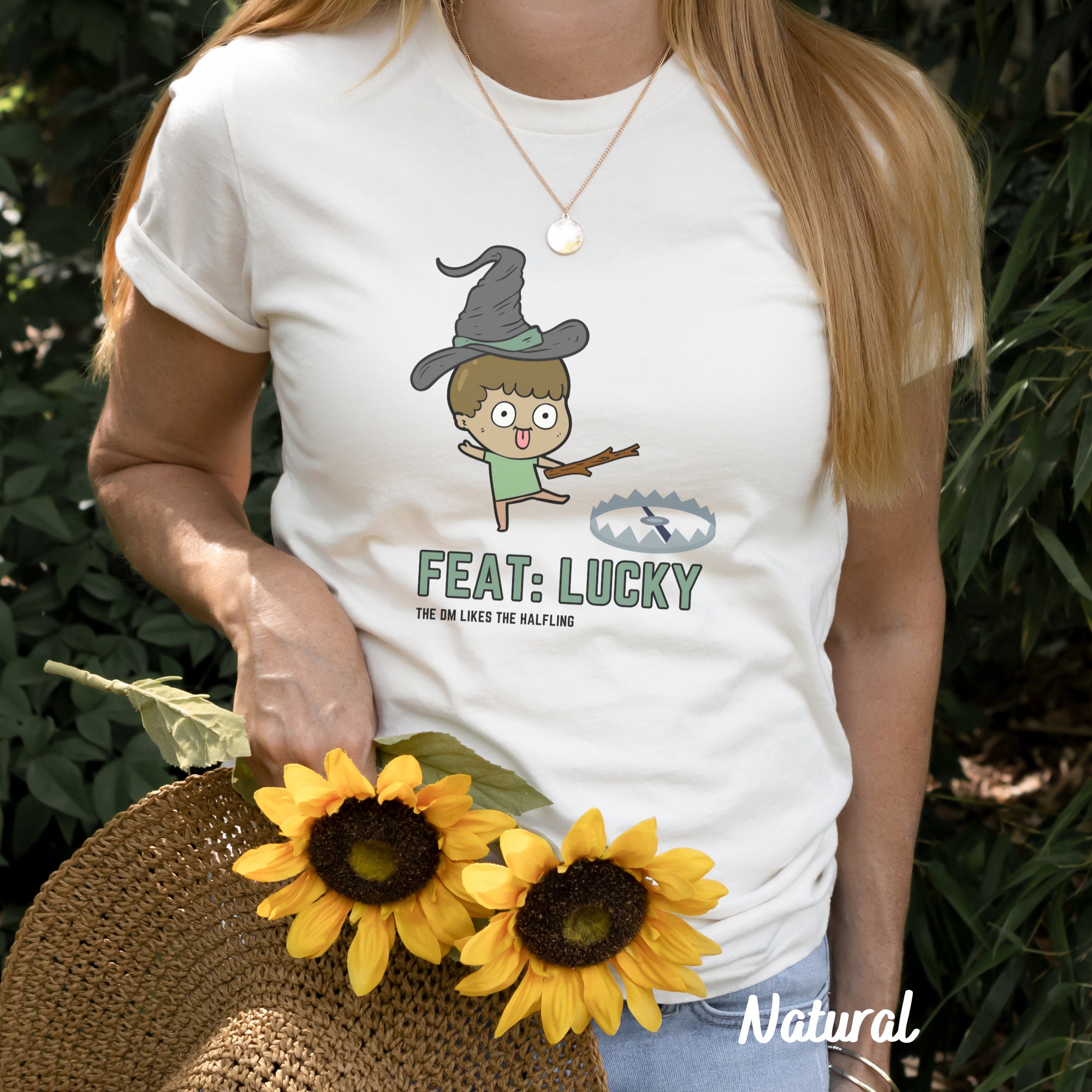 Feat: Lucky Short Sleeve Tee Dungeon and Dragons Halfling Shirt DND ...