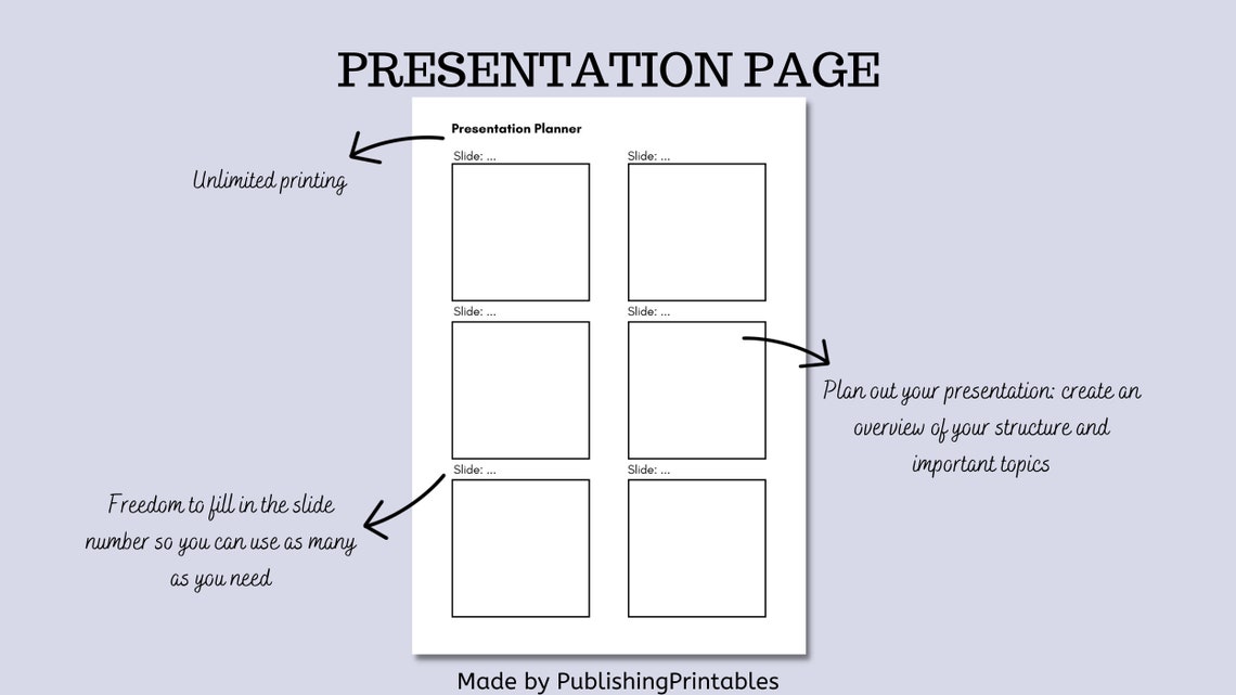 Presentation Planner Printable PDF Printable Insert - Etsy