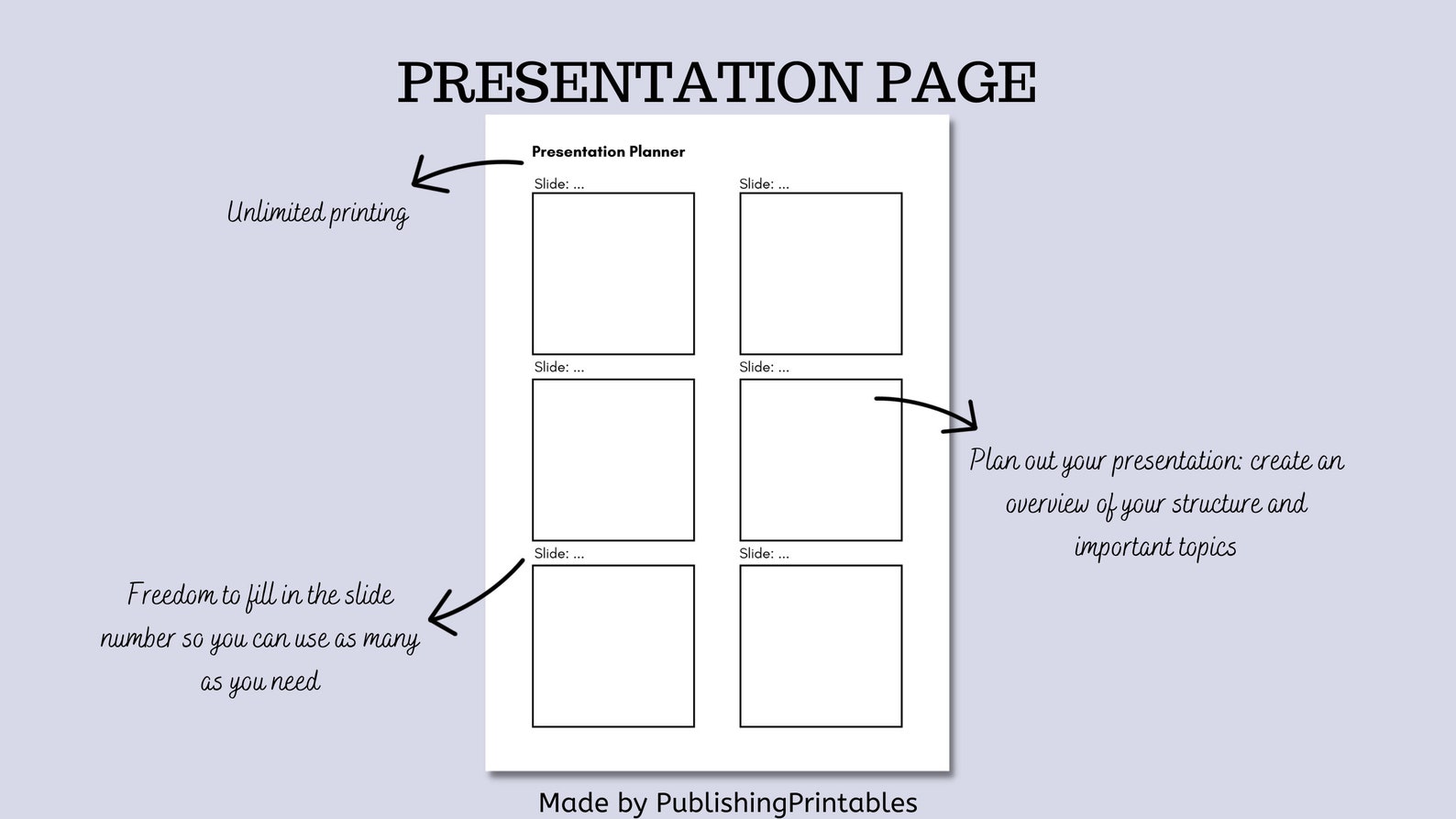 Presentation Planner Printable PDF Printable Insert - Etsy