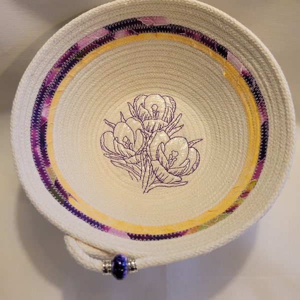 Embroidered Rope Bowl - Make Your Own Rope Bowl