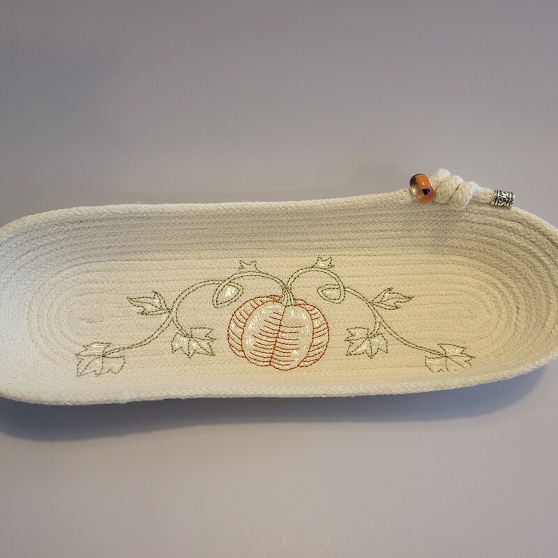 Embroidered Rope Baskets - Etsy