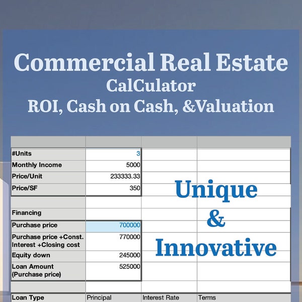 Cash on Cash Return Excel Real Estate - Etsy