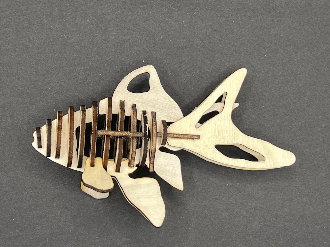 3D Laser Cut Fish Puzzle SVG - Etsy