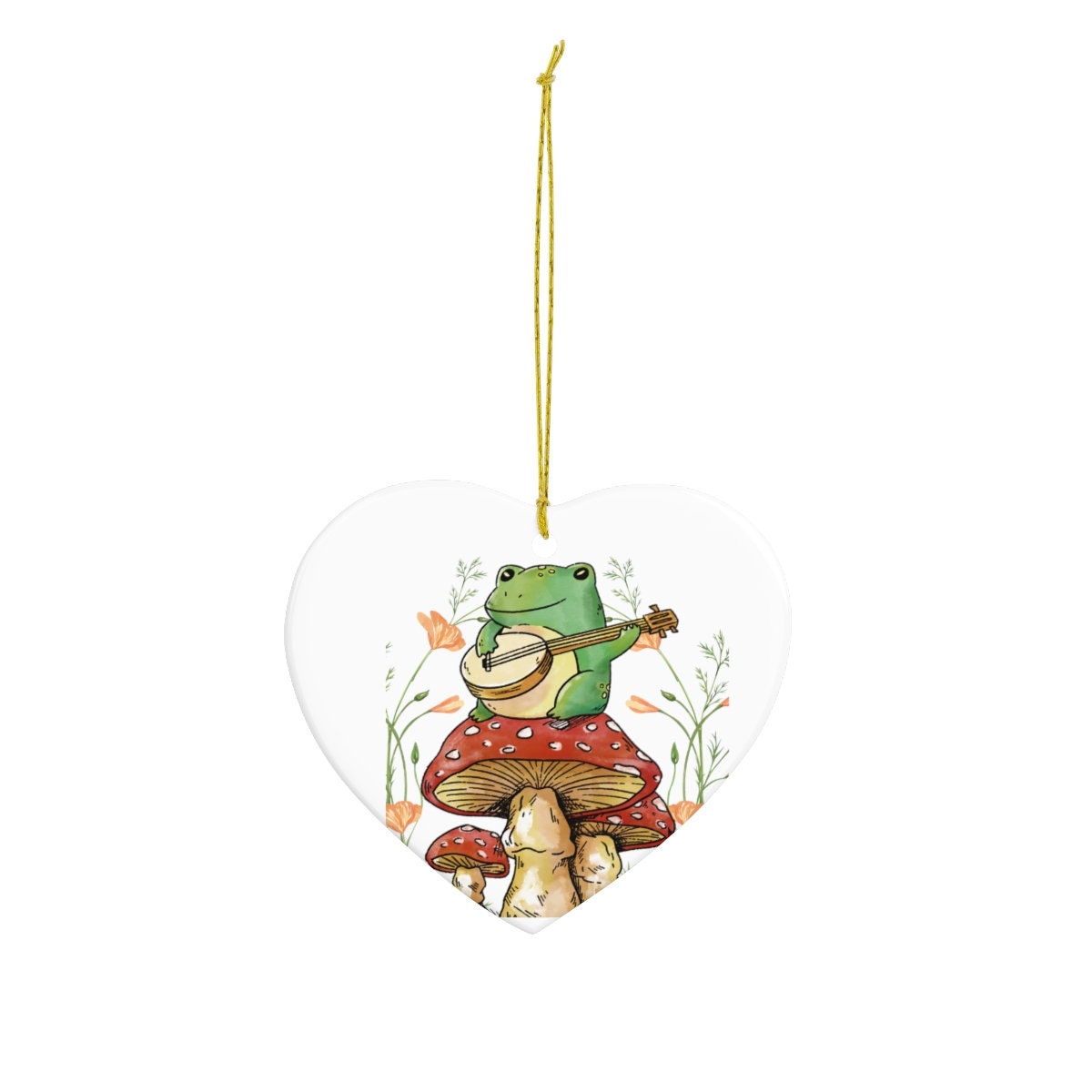 Frog and Banjo Ceramic Sentimental Christmas Tree Ornament, Christmas ...