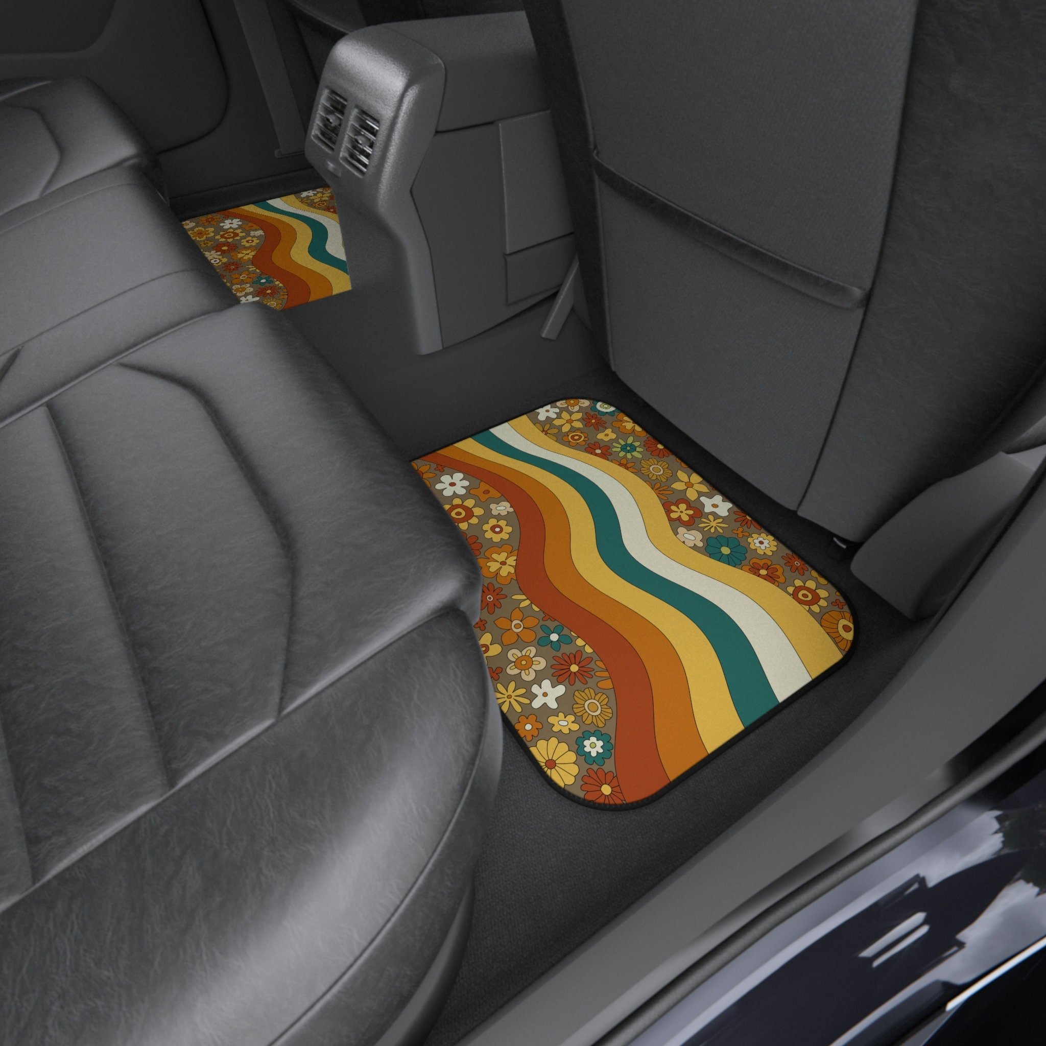 70s Retro Car Matsgroovy Retro Floormats Retro Floor Mats - Etsy