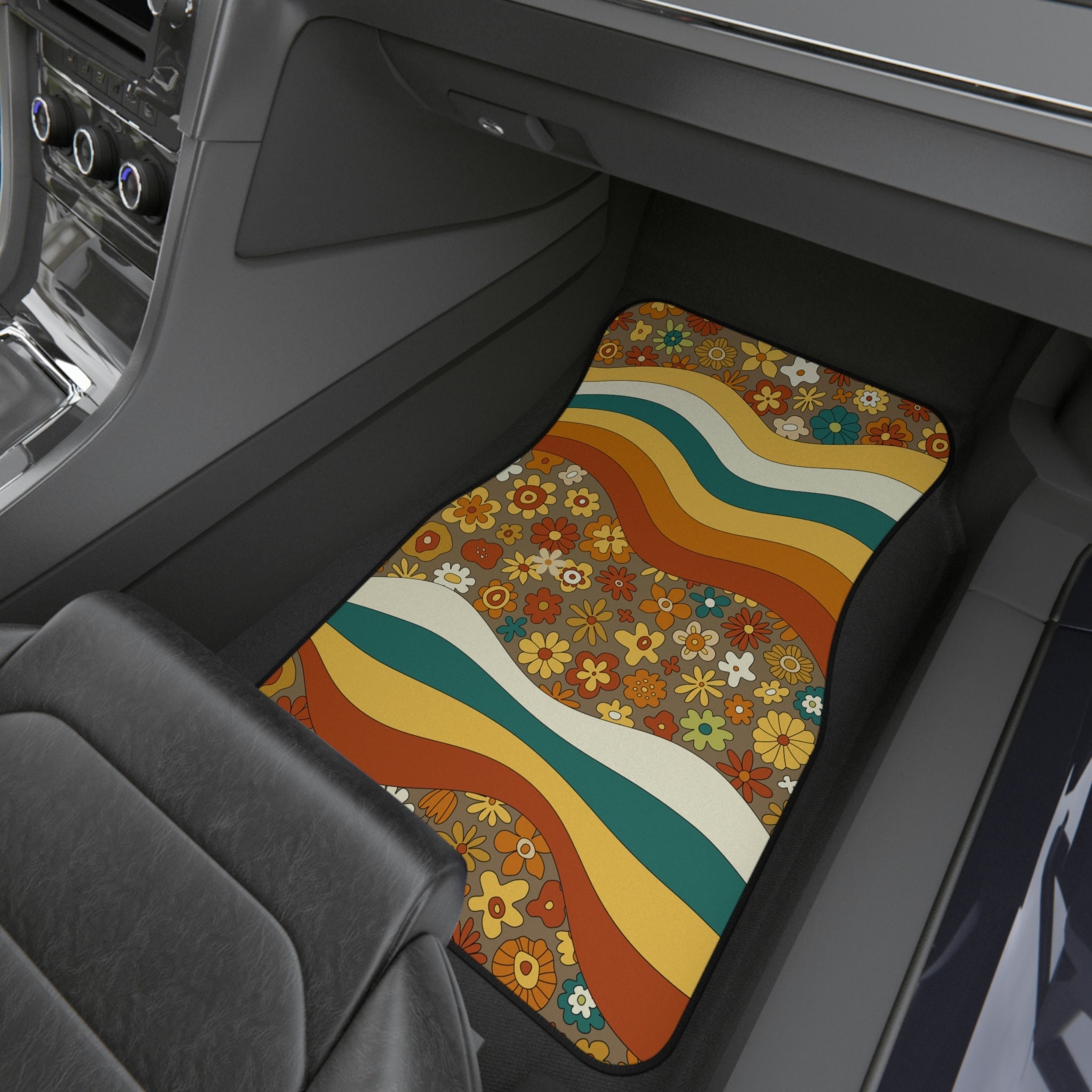 70s Retro Car Mats,groovy Retro Floormats, Retro Floor Mats for Car ...