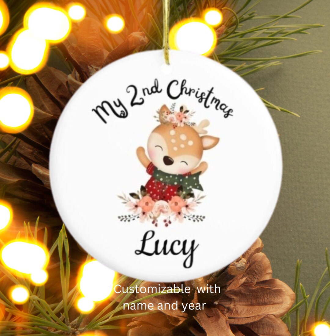 My 2nd Christmas Ornament Baby Second Christmas Personalized Name 1 ...