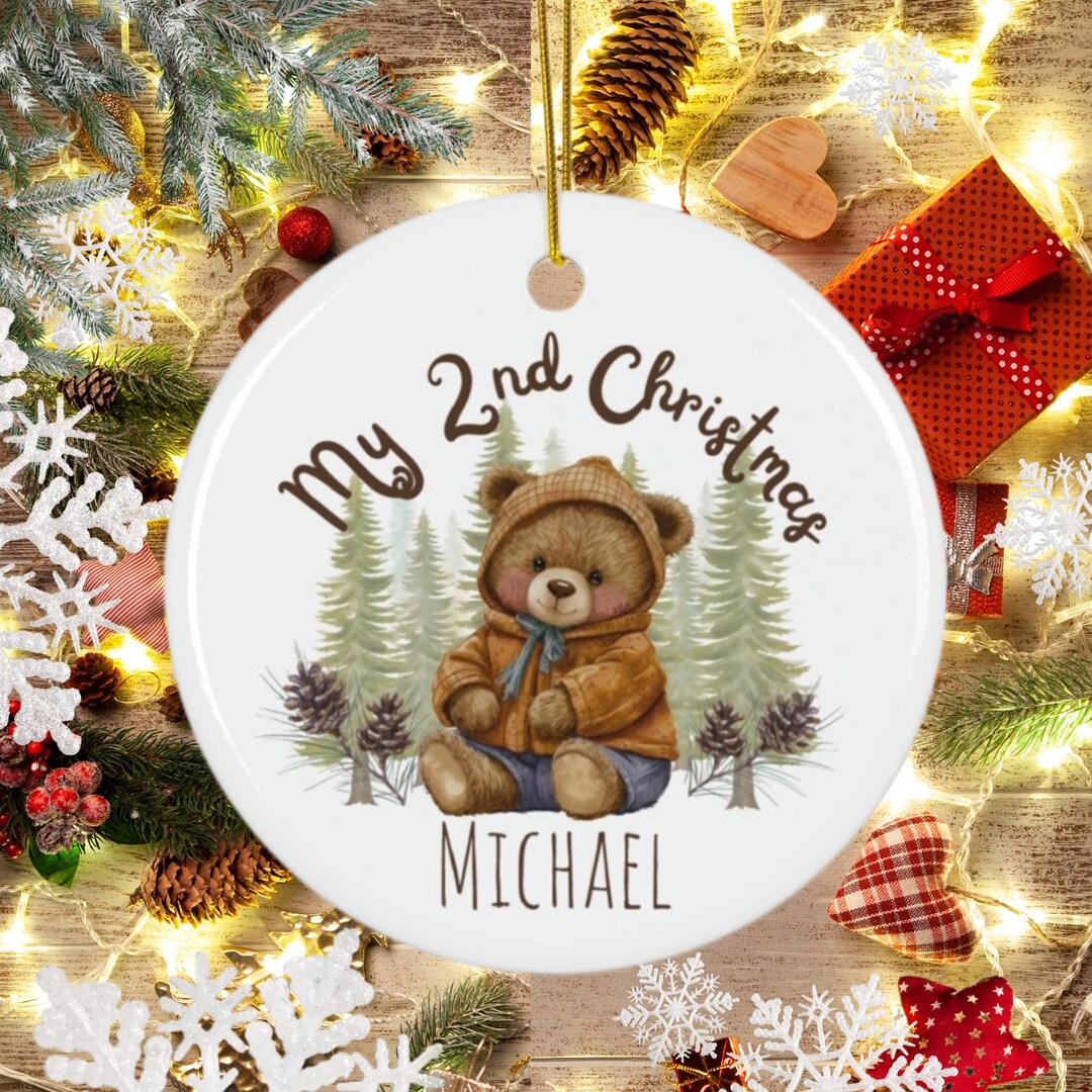 2nd Christmas Ornament Boy Baby Second Christmas Ornament Child Xmas ...